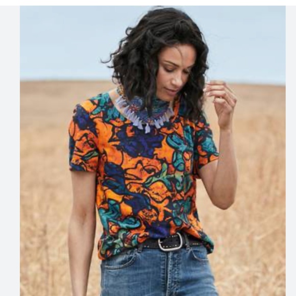 Peruvian Connection | Tops | New Peruvian Connection Orange Floral ...